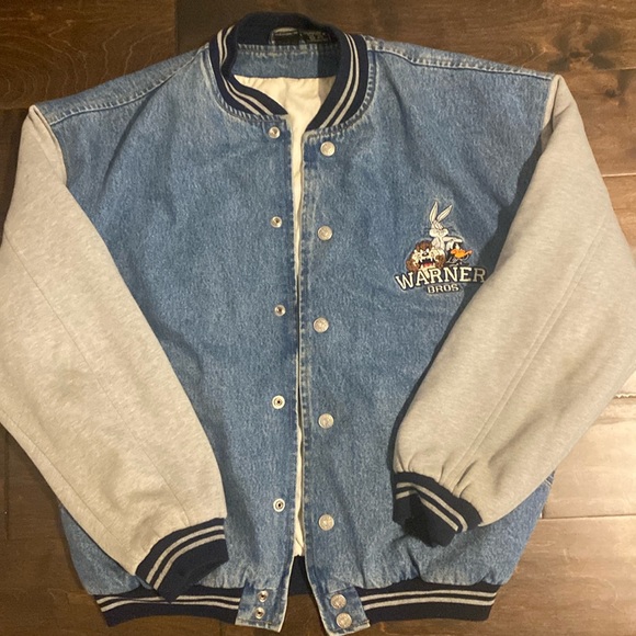 Warner Bros. | Jackets & Coats | Warner Bros Vintage Jean Jacket ...